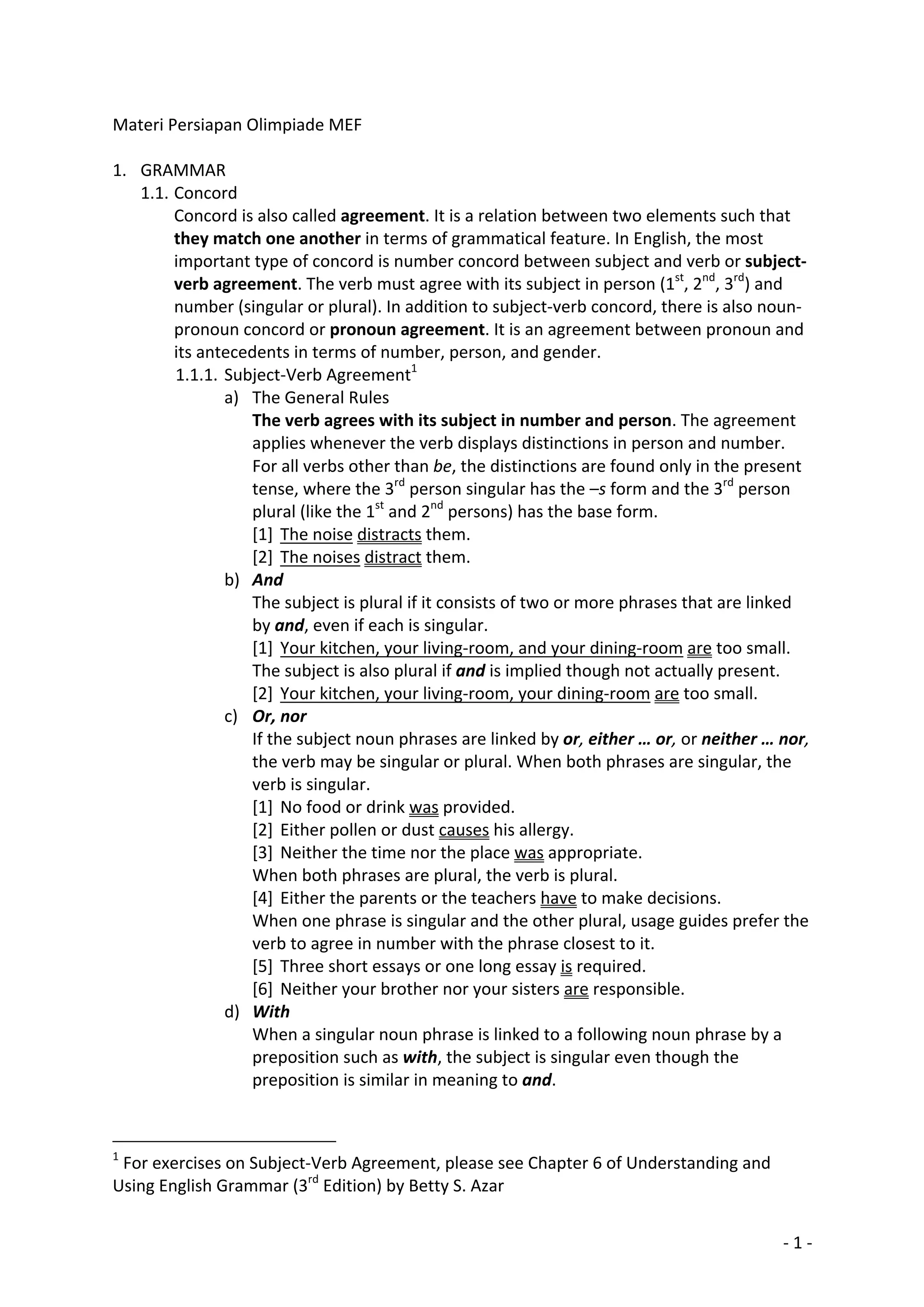 Materi Persiapan Olimpiade Bahasa Inggris | PDF