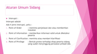 Materi Teknik Persidangan | PPTX