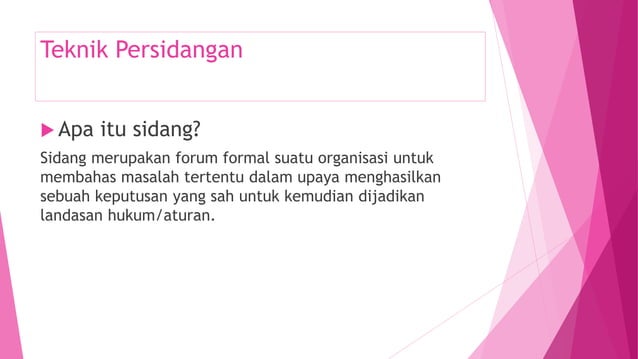 Materi Teknik Persidangan | PPTX