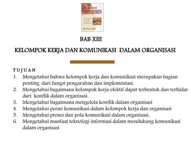 Kelompok Kerja dan Komunikasi Dalam Organisasi | PDF