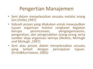 Konsep Dasar Manajemen | PDF