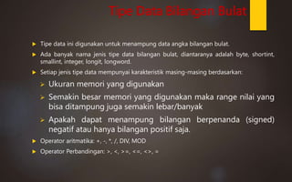 Pengantar Struktur Data dan Tipe-tipe Data (Pertemuan 2 dan 3) | PPTX