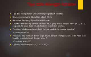 Pengantar Struktur Data dan Tipe-tipe Data (Pertemuan 2 dan 3) | PPTX