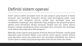 materi pertemuan 3 sistem operasi mengenai jenis-jenis sistem operasi ...