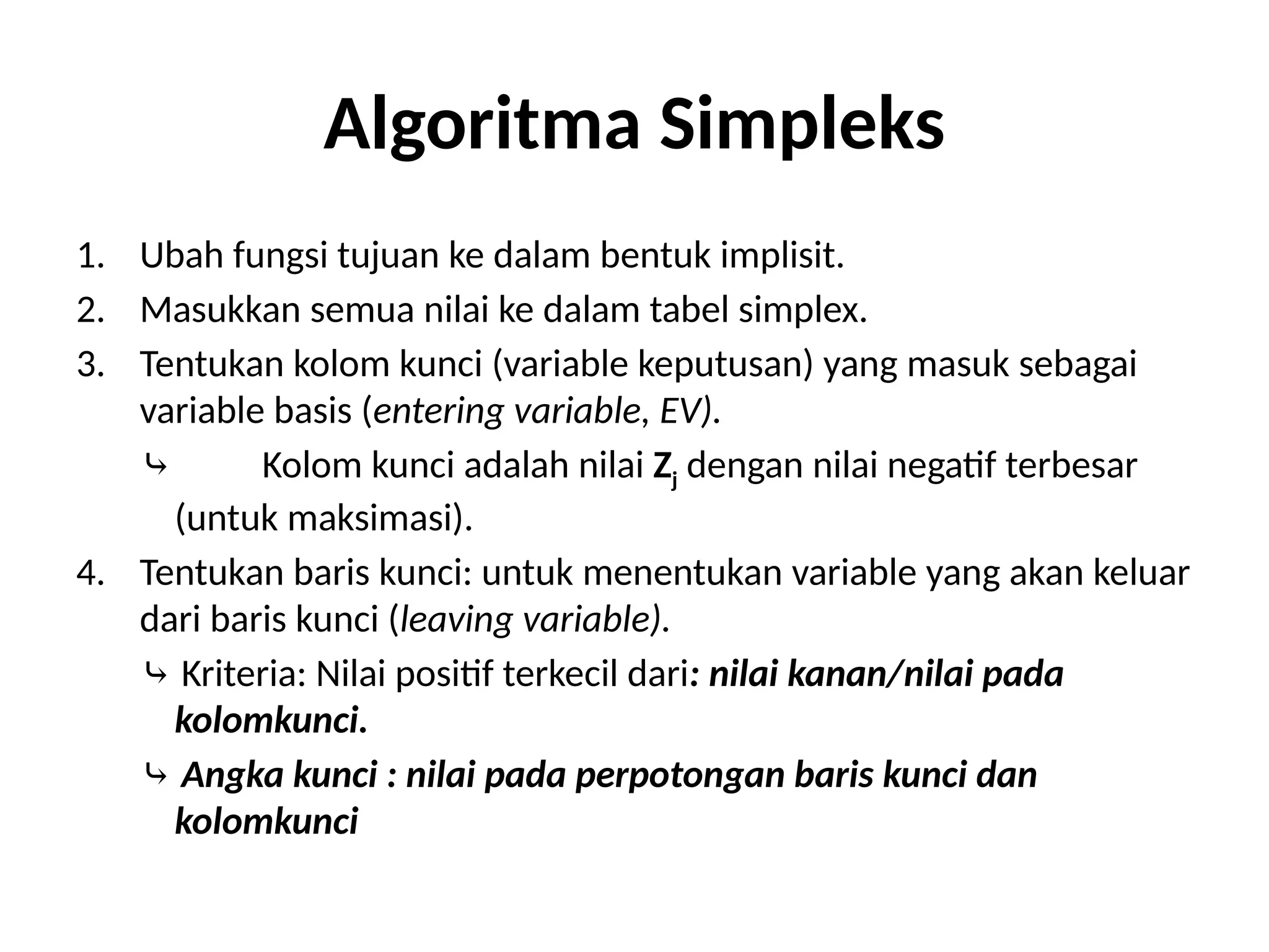 Materi riset operasional metode simplexx | PPTX