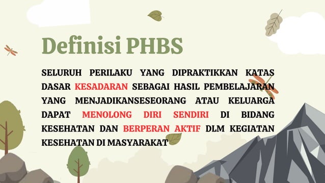 MATERI PPT PERILAKU HIDUP BERSIH DAN SEHAT | PPTX
