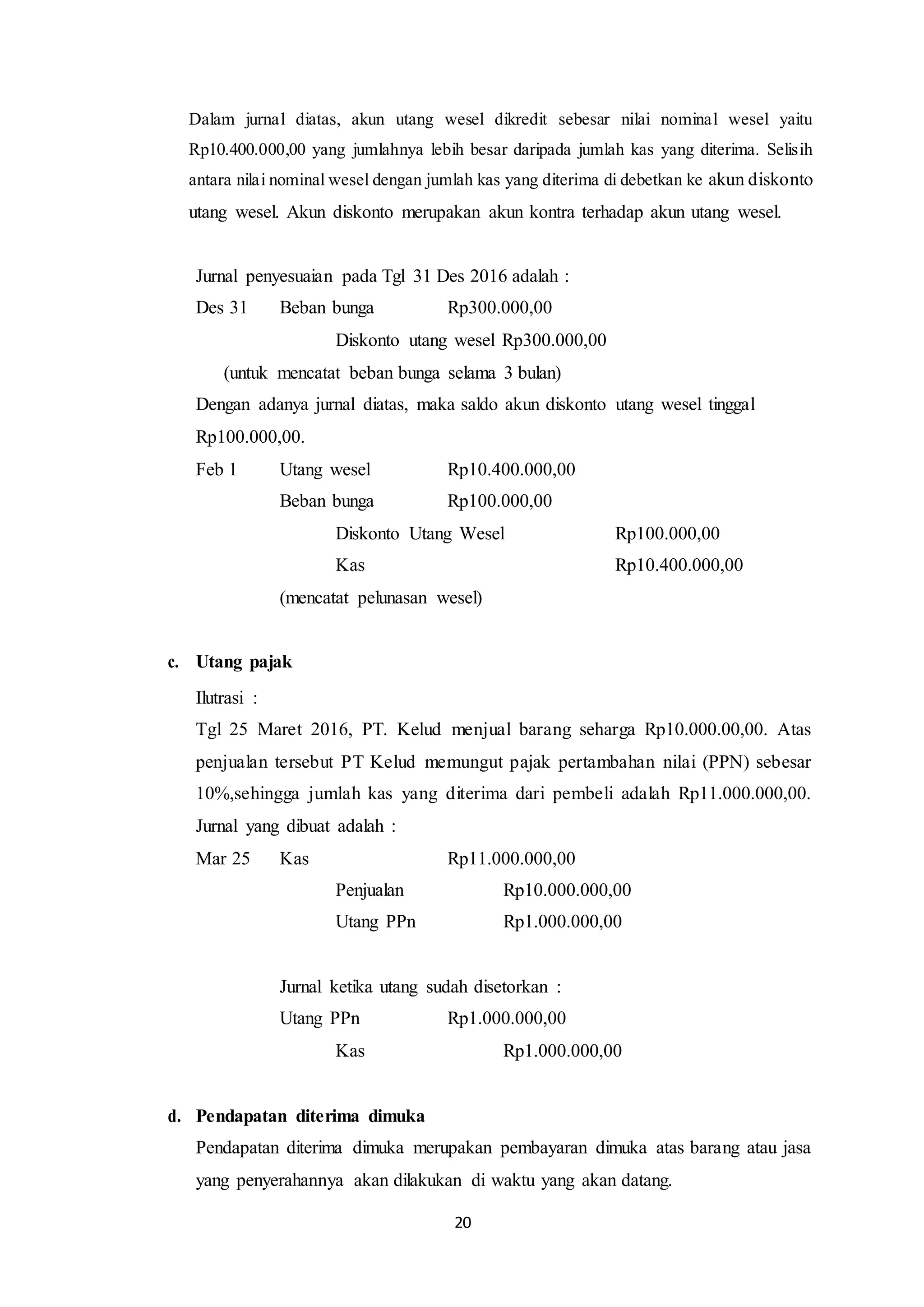 Piutang usaha, piutang wesel dan piutang lain | DOCX
