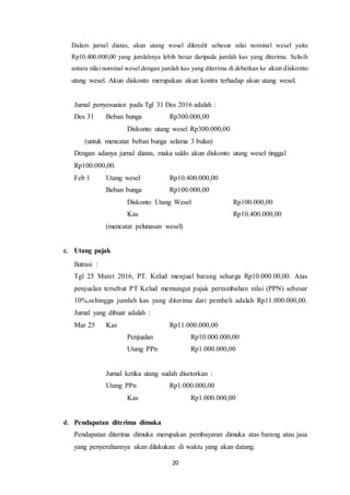 Piutang usaha, piutang wesel dan piutang lain | DOCX