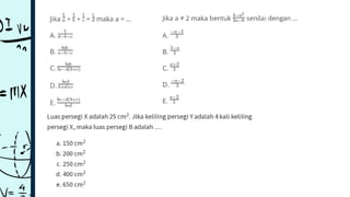 Bentuk Aljabar (Persiapan UTBK) | Materi Pengetahuan Kuantitatif | PPTX