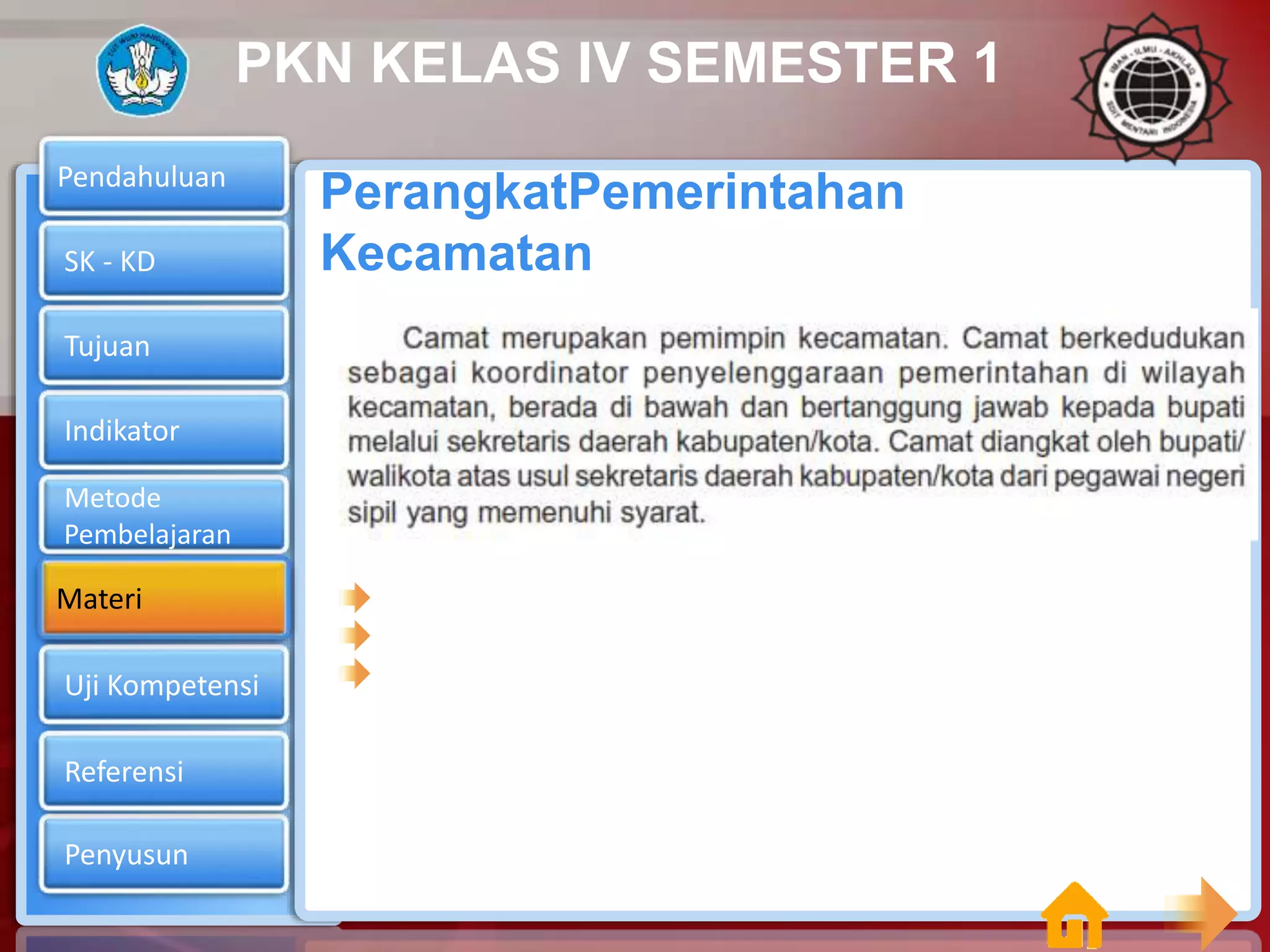 Materi pkn kelas 4 semester 1 sistem pemerintahan desa dan kecamatan ...