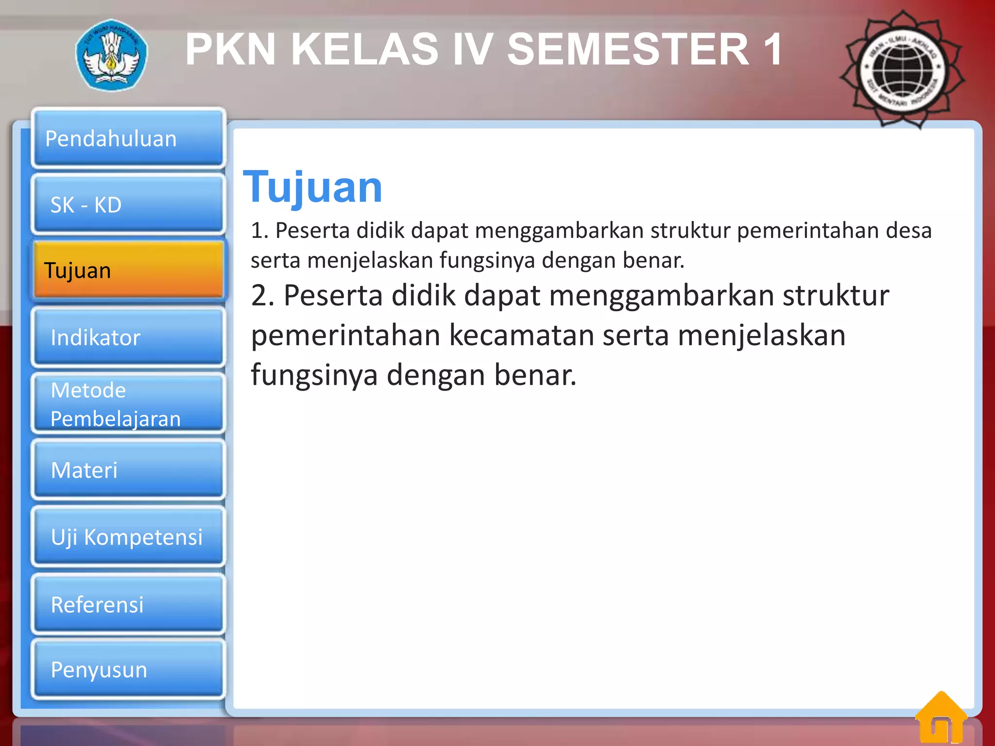Materi pkn kelas 4 semester 1 sistem pemerintahan desa dan kecamatan ...