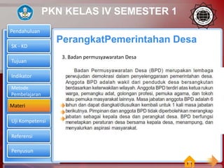 Materi pkn kelas 4 semester 1 sistem pemerintahan desa dan kecamatan ...
