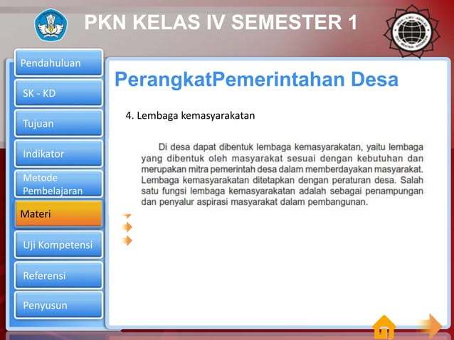 Materi pkn kelas 4 semester 1 sistem pemerintahan desa dan kecamatan ...