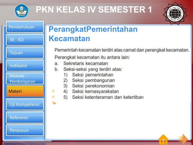 Materi pkn kelas 4 semester 1 sistem pemerintahan desa dan kecamatan ...