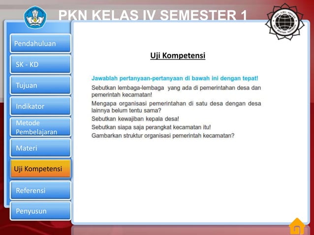 Materi pkn kelas 4 semester 1 sistem pemerintahan desa dan kecamatan ...