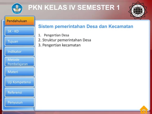 Materi pkn kelas 4 semester 1 sistem pemerintahan desa dan kecamatan ...