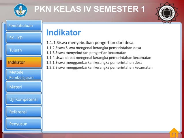 Materi pkn kelas 4 semester 1 sistem pemerintahan desa dan kecamatan ...