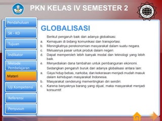 Materi pkn kelas 4 semester 2 globalisasi | PDF