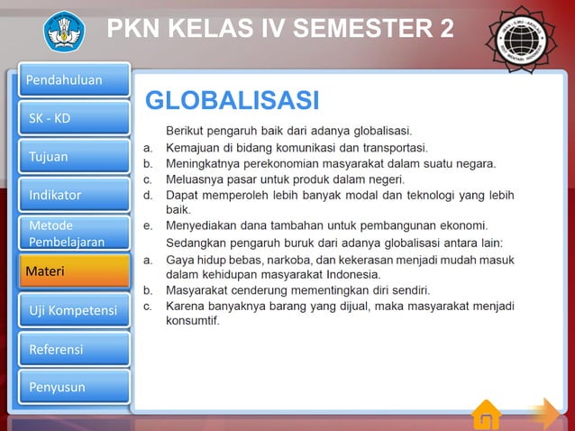 Materi pkn kelas 4 semester 2 globalisasi | PDF