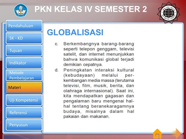 Materi pkn kelas 4 semester 2 globalisasi | PDF