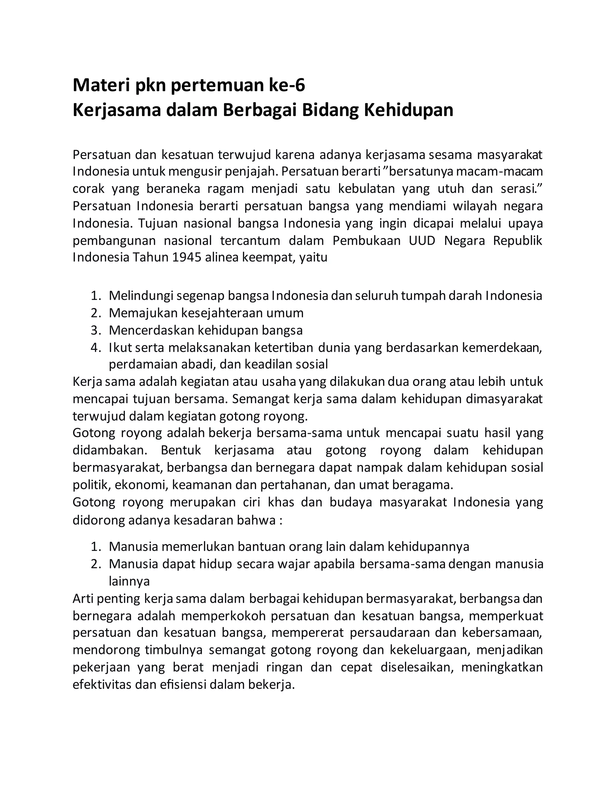 Materi pkn pertemuan ke | PDF