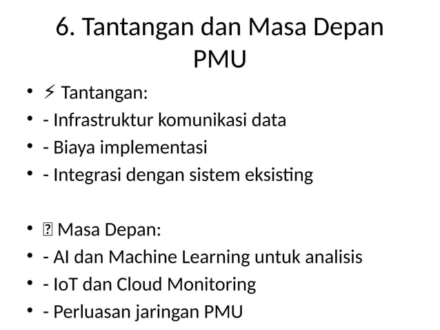 Phasor Measurement Unit (PMU) pada SMART GRID | PPT
