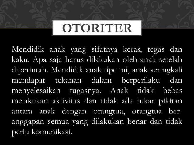 Materi pola asuh dalam pendidikan anak usia dini | PPTX