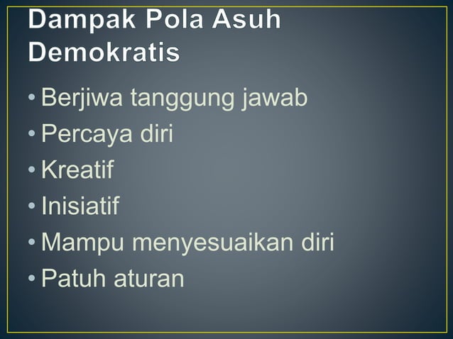 Materi pola asuh dalam pendidikan anak usia dini | PPTX