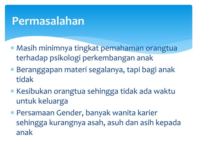 Materi pola asuh dalam pendidikan anak usia dini | PPTX