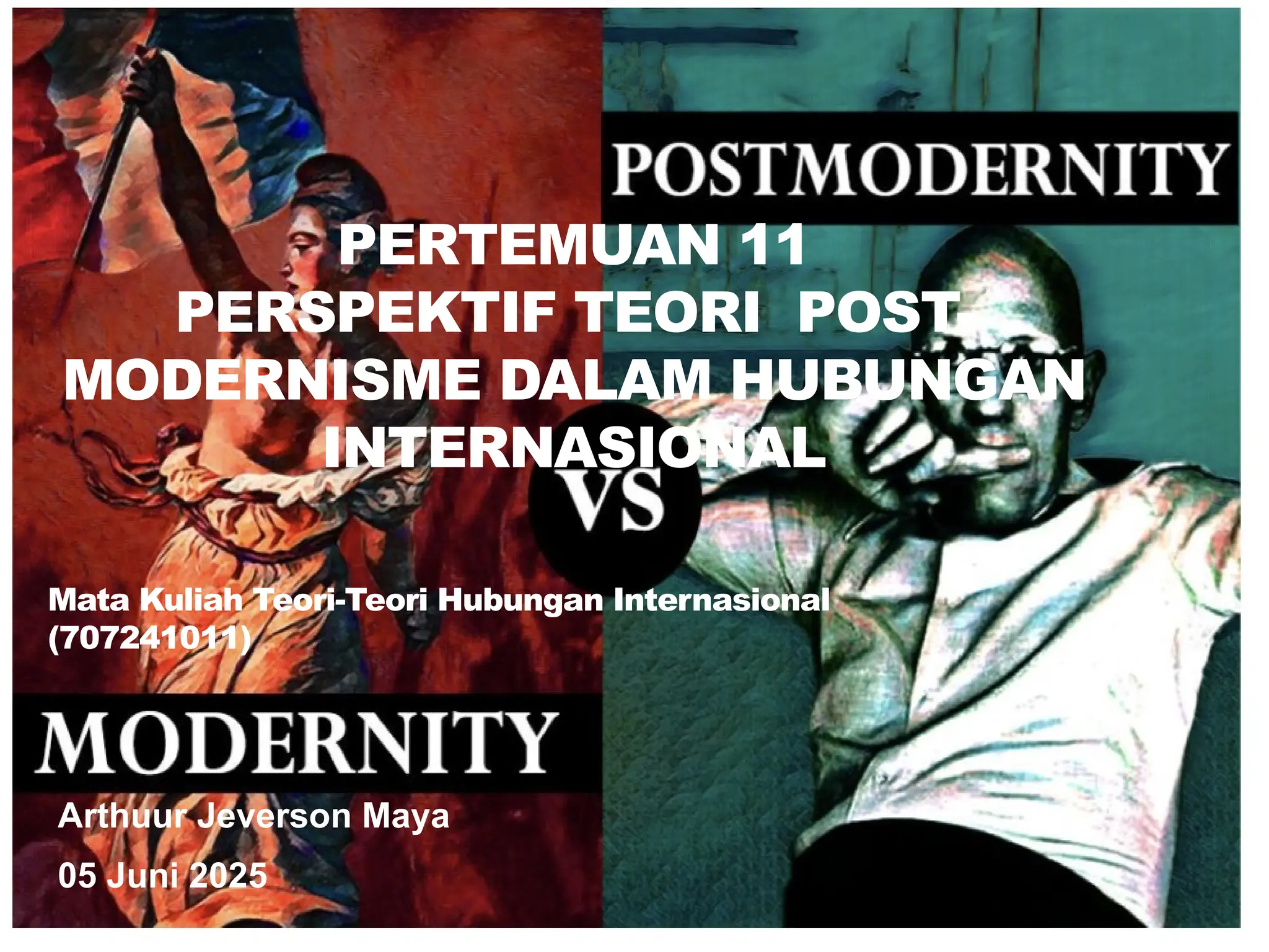 Perspektif Teori POST-MODERNISME dalam hubungan Internasional | PPTX