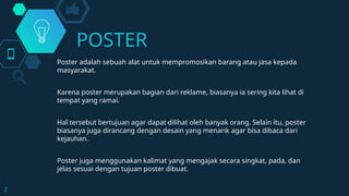 MATERI POSTER untuk pemula bagaimana membuat poster yang baik | PPTX
