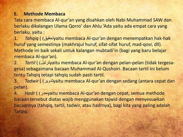 Materi power point belajar tajwid | PPTX