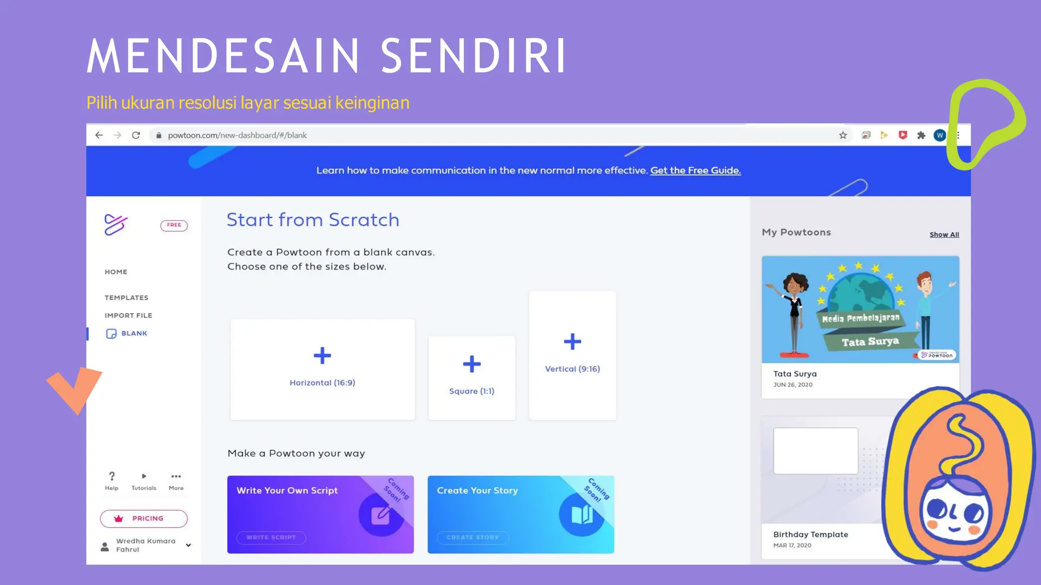 Membuat video pembelajaran interaktif dengan Powtoon | PPTX