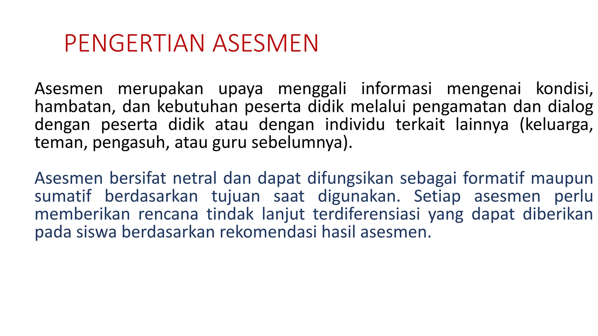 Materi power point Asesmen ringkas kumer | PPTX