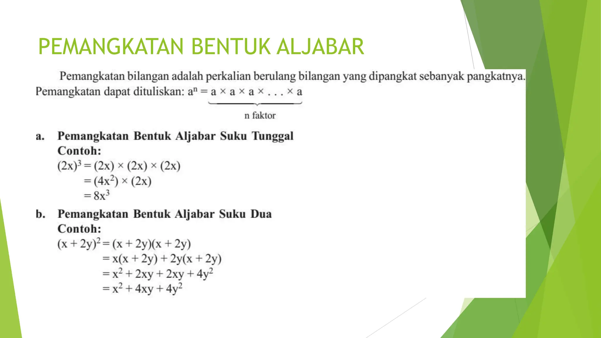 MATERI PPT BENTUK ALJABAR kelas 7 kurikulum merdeka | PDF