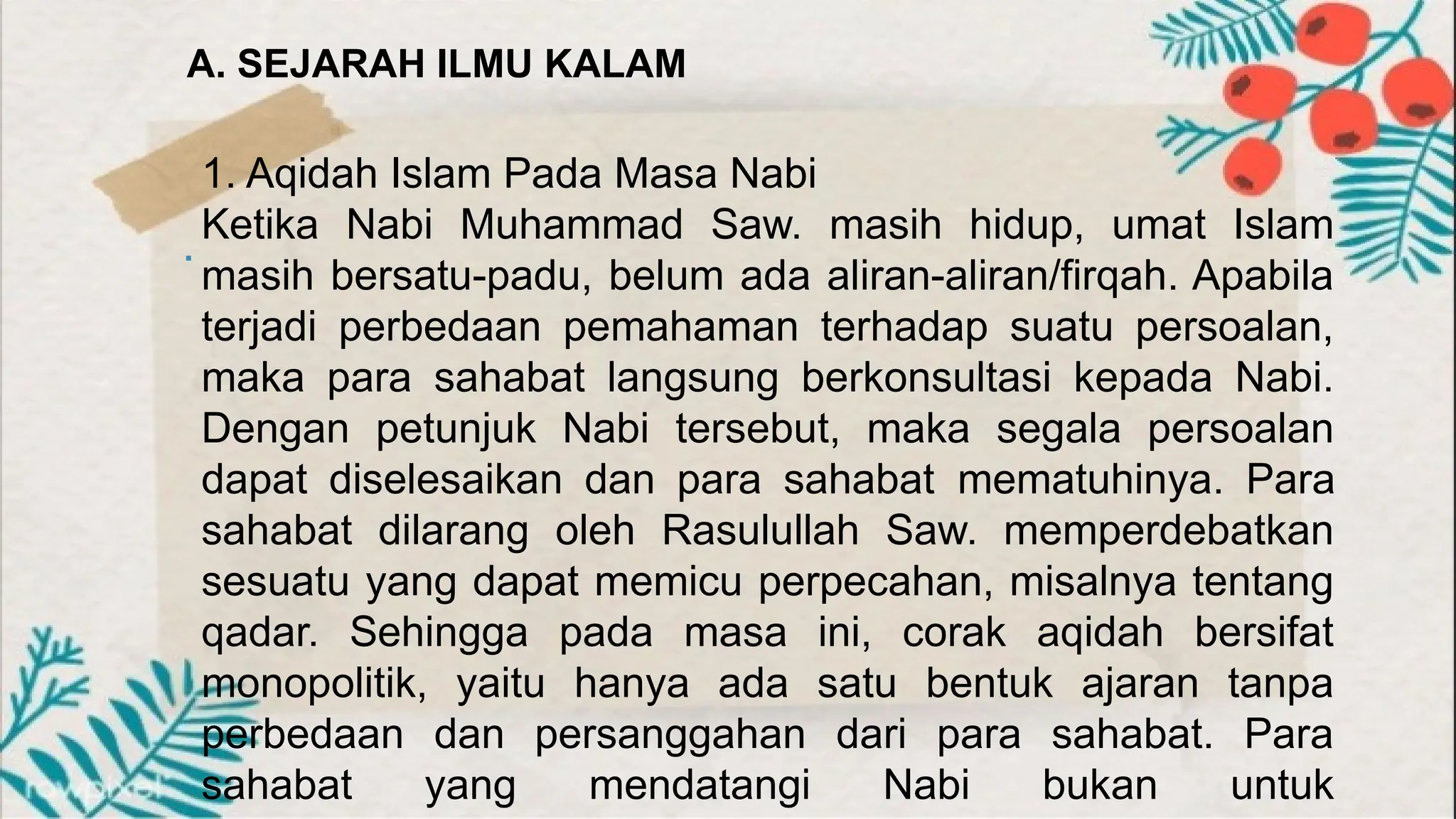 MATERI PPT MUNCULNYA ALIRAN ILMU KALAM XI.pptx