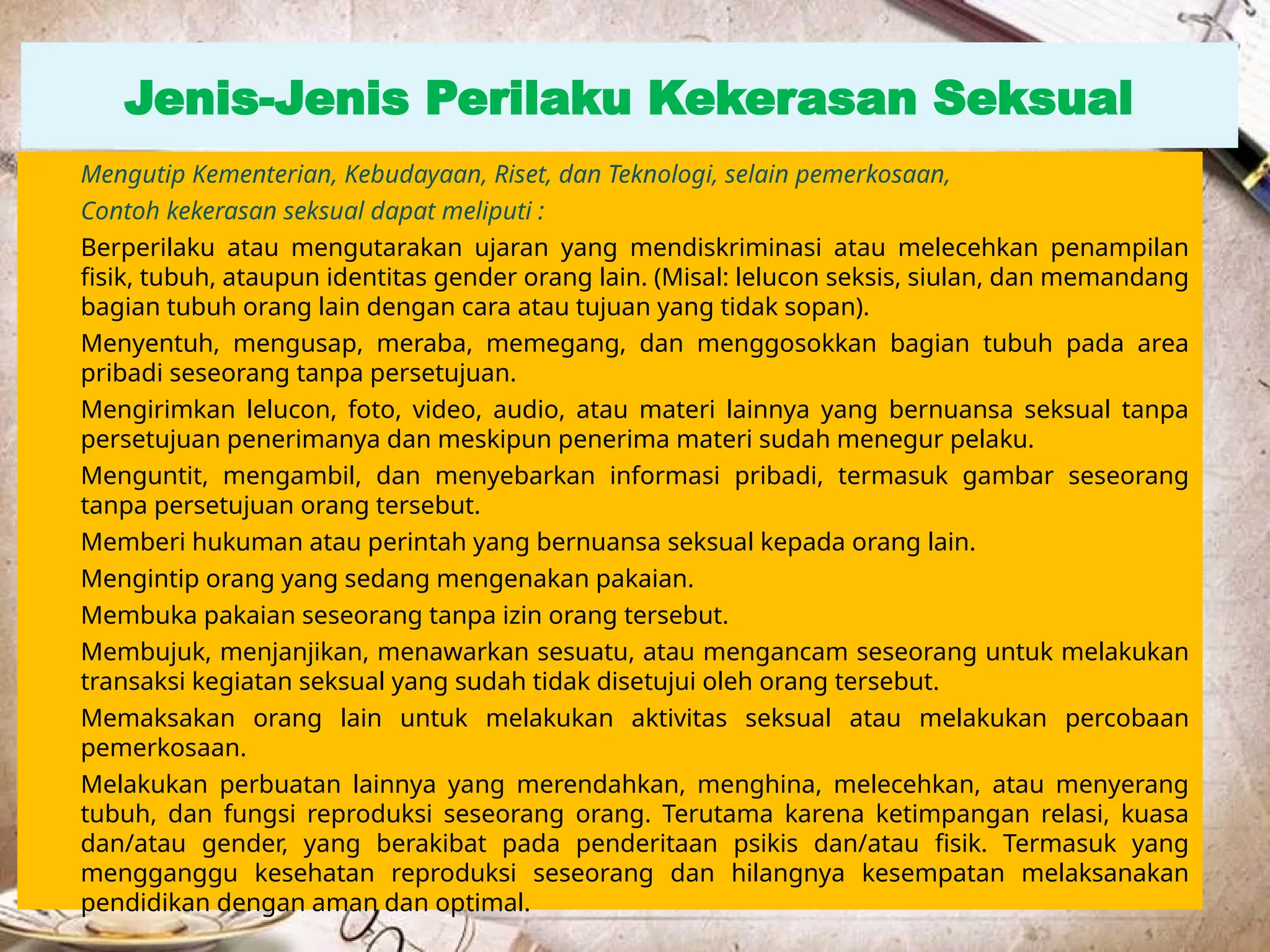 MATERI PPT PENCEGAHAN KEKERASAN SEKSUAL SMPN 2 TIRTOMOYO 2024.pptx