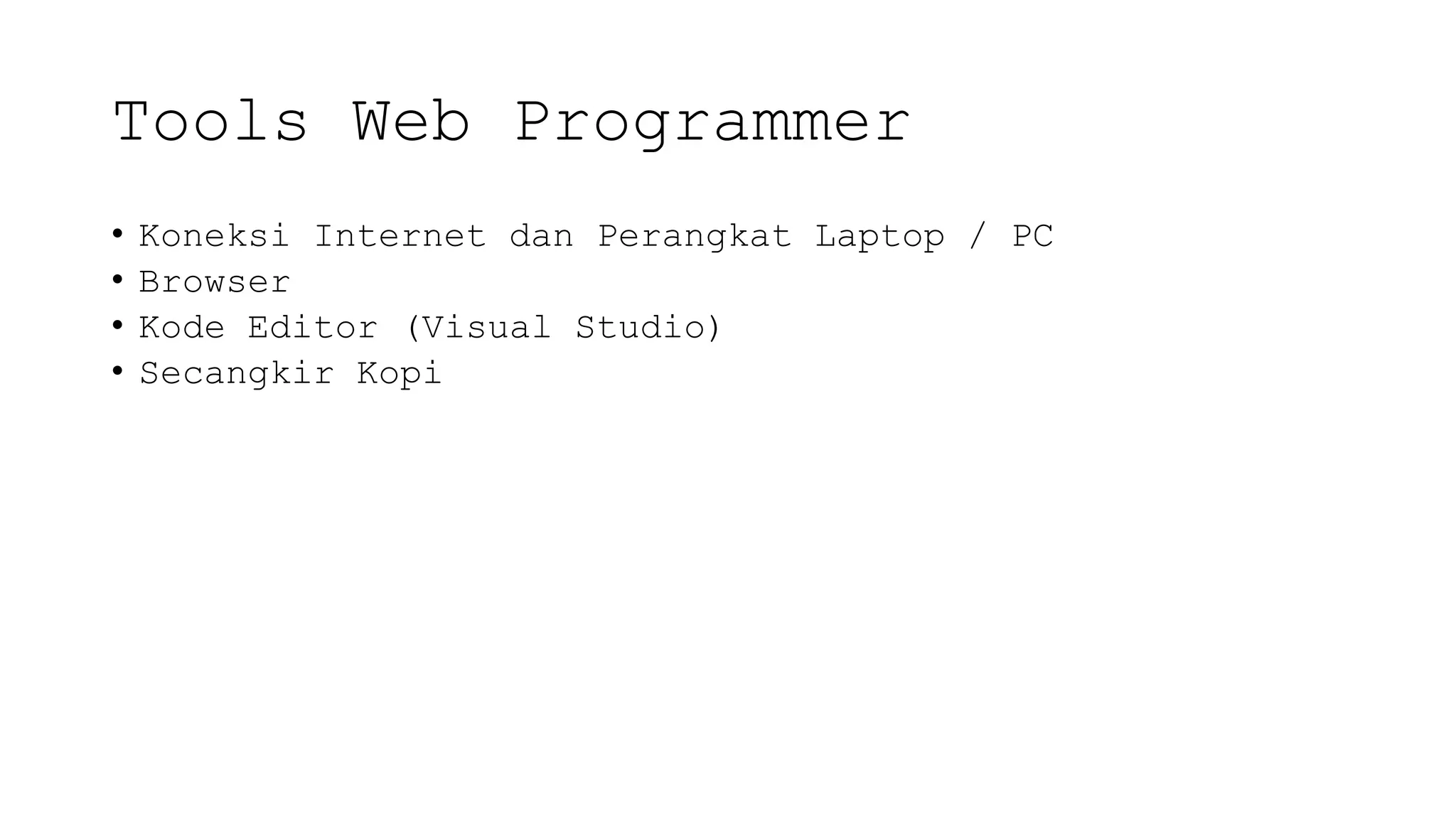 Web Programming berisikan mengenai dasar | PPTX