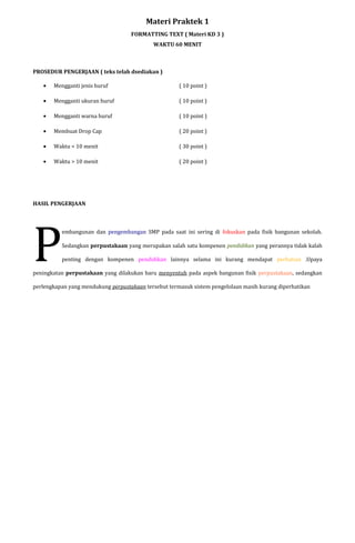 Materi praktek | PDF