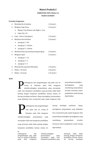 Materi praktek | PDF