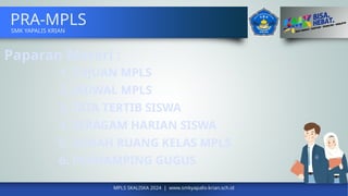 MATERI PRAMPLS 2024 yang diberikan sebelum mulai MPLS | PPTX