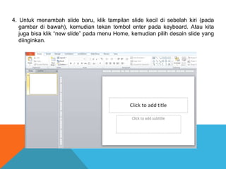 MATERI PRESENTASE MICROSOFT POWER POINT BAGI PEMULA | PPTX