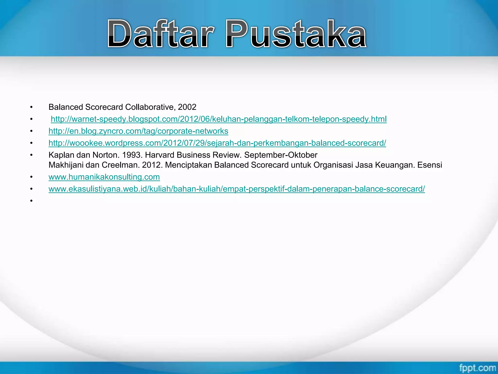 Materi presentasi kel 4 balanced scorecard kelas e40 | PPSX