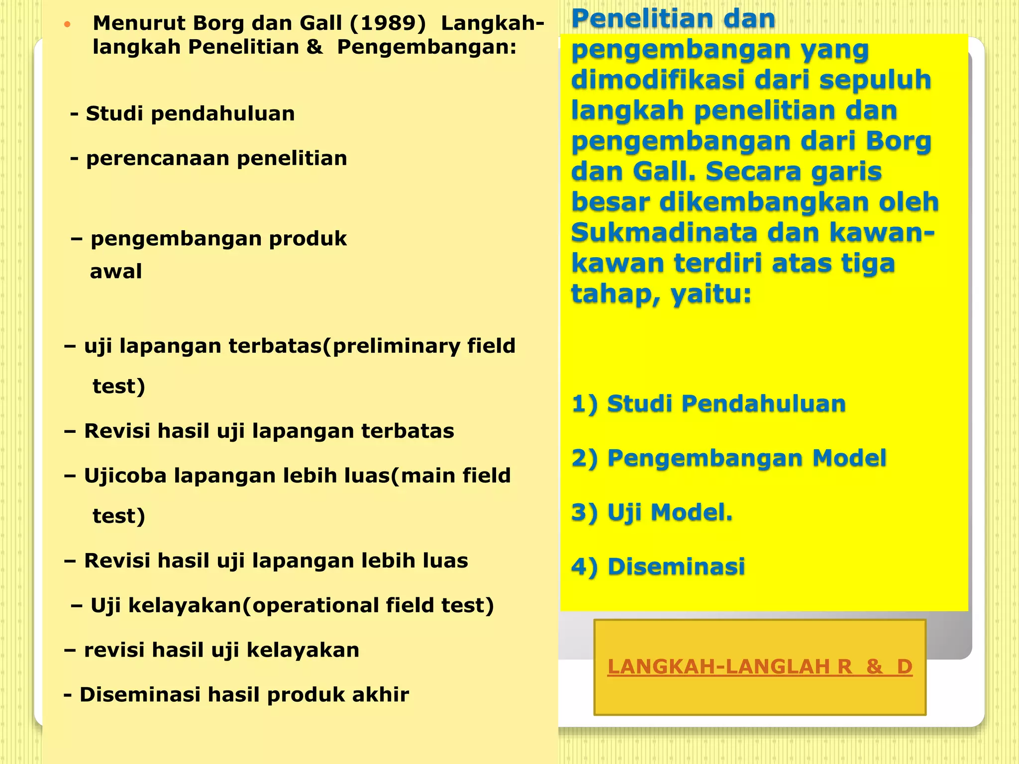 metode penelitian R & D | PPTX