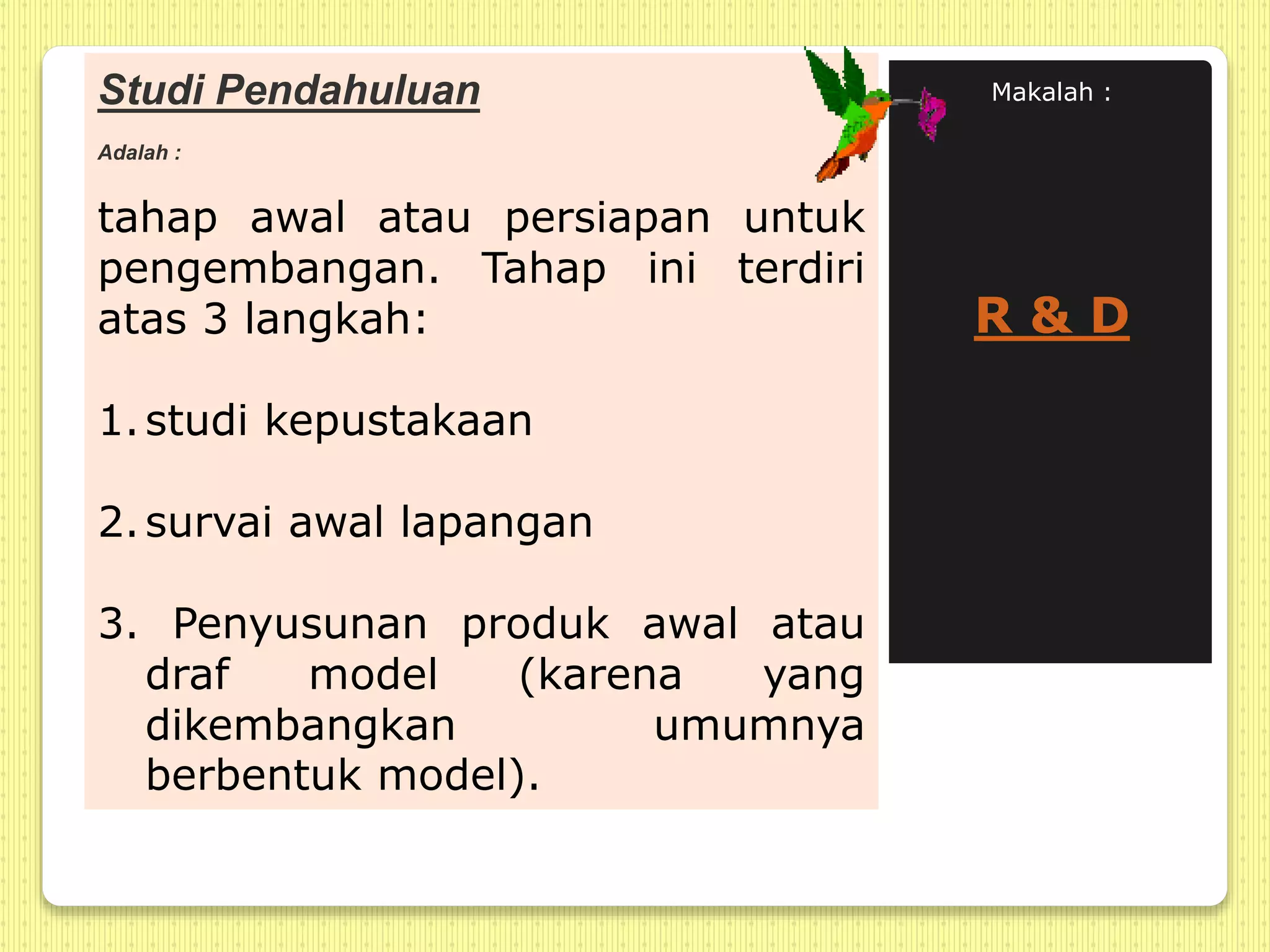 metode penelitian R & D | PPTX