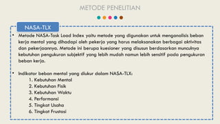 analisis beban kerja mental pada bagian frontline counter sales dengan ...