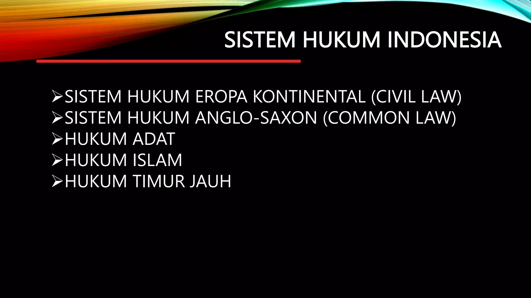 Pengantar Hukum Indonesia | PPTX