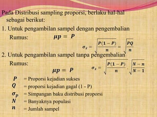 DISTRIBUSI SAMPLING | PPTX