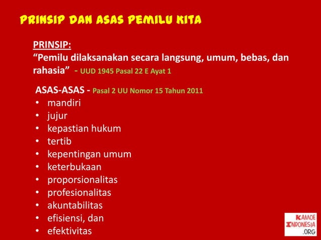 Materi presenter kampanye anti golput dan anti politik uang | PPTX