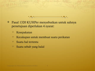 Materi Prof Hikmahanto Juwana Kontrak Dasar.ppt